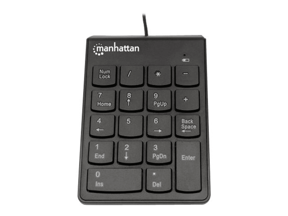 IC Intracom Manhattan Numeric Keypad, Wired, USB-A, 18 Full Size Keys ...