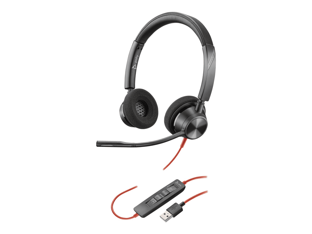 HP Poly Blackwire 3325 - Headset - On Ear - USB-A, 3.5mm - MS Teams ...