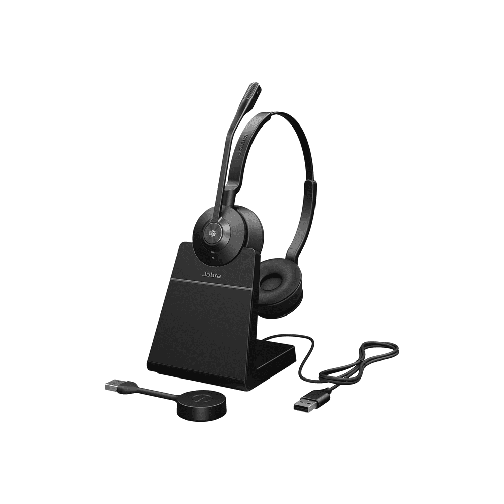 JABRA Engage 55 SE Stereo headset MS Link 400a DECT adapter USB-A ...