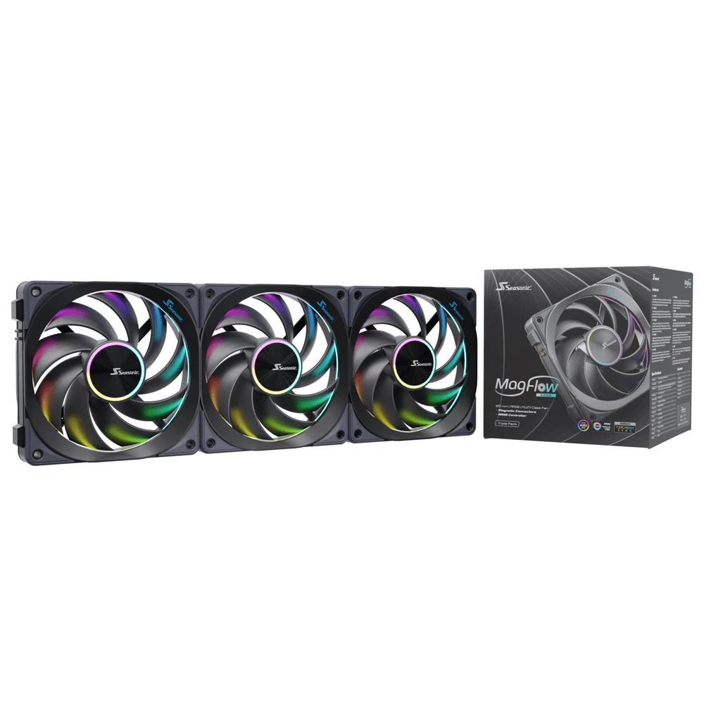 Seasonic Lüfter MagFlow 1225PWM ARGB 120*120*120 3-Fan Kit - 1A Shop