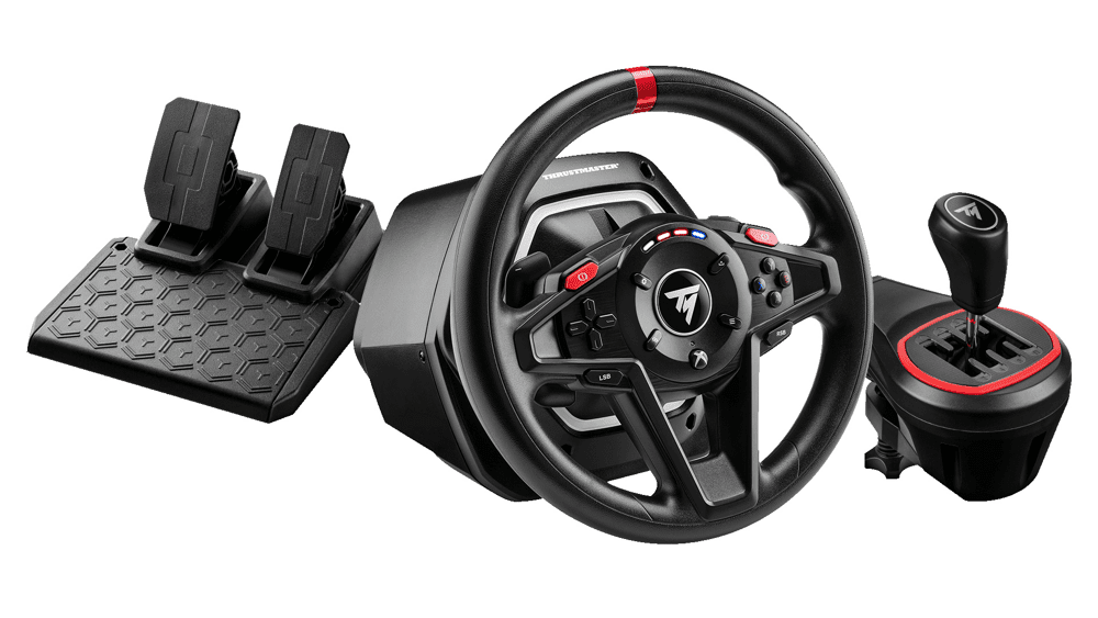 Thrustmaster T128 Shifter Pack Schwarz USB Lenkrad + Pedale Analog PC ...