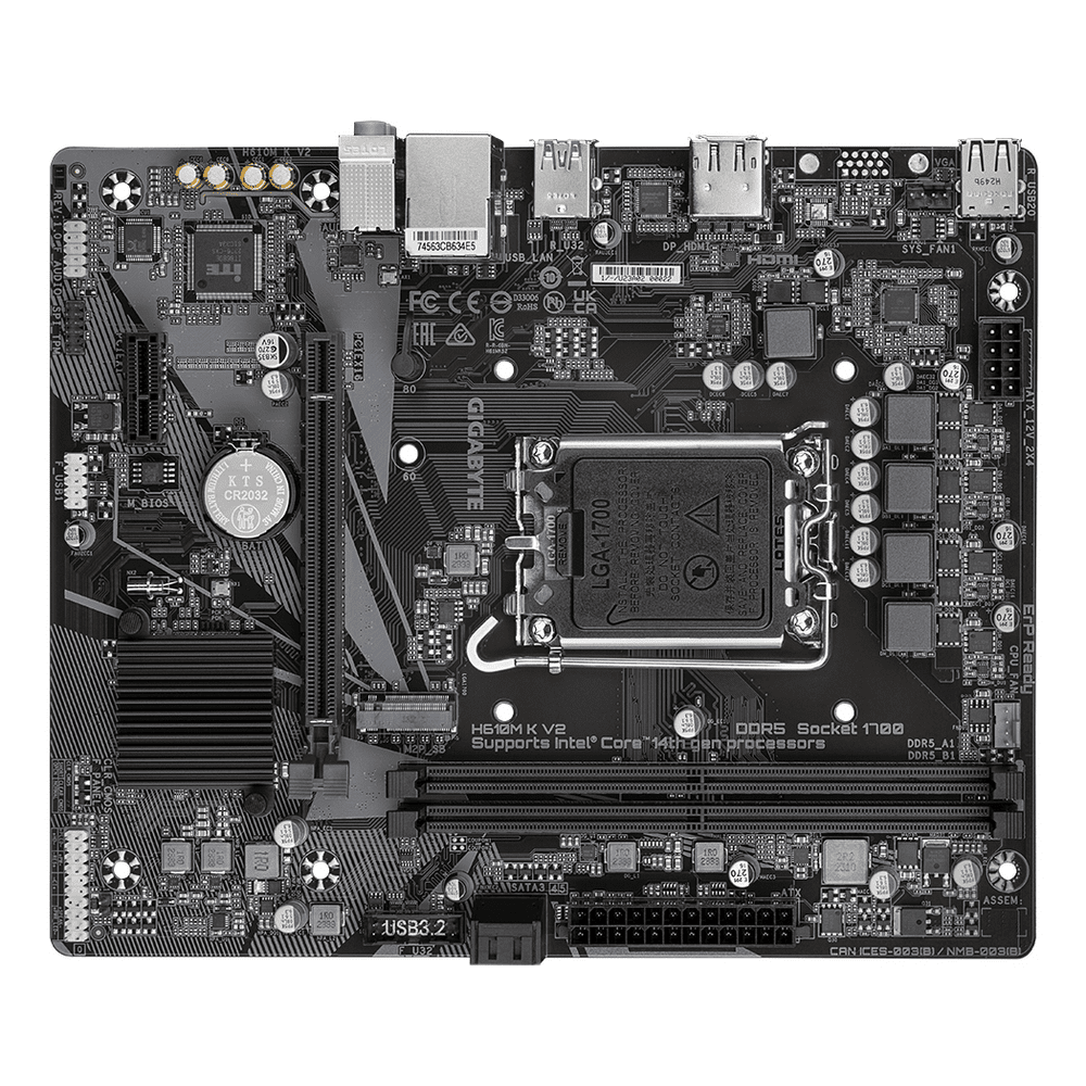 GIGABYTE H610M K V2 Motherboard Intel H610 LGA 1700 micro ATX - 1A Shop