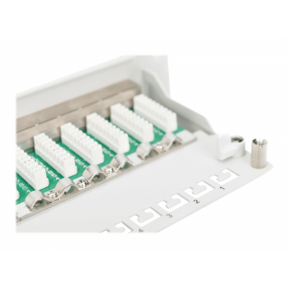 DIGITUS CAT 5e Klasse D Patch Panel geschirmt 12-Port RJ45 8P8C LSA 1HE ...
