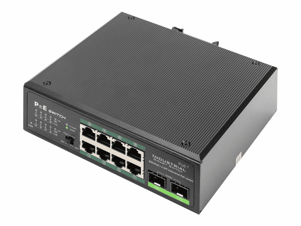 Industrie PoE Switch, +2xSFP - 1A Shop