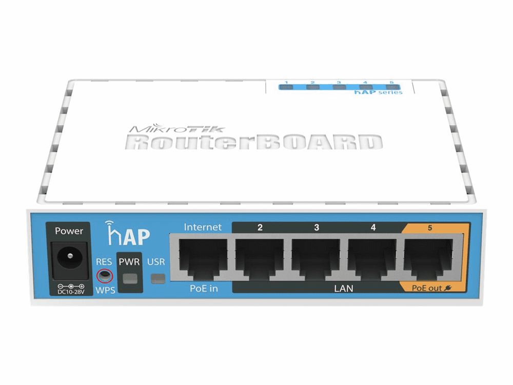 MikroTik RouterBOARD hAP - Wireless Router - 4-Port-Switch - 1A Shop