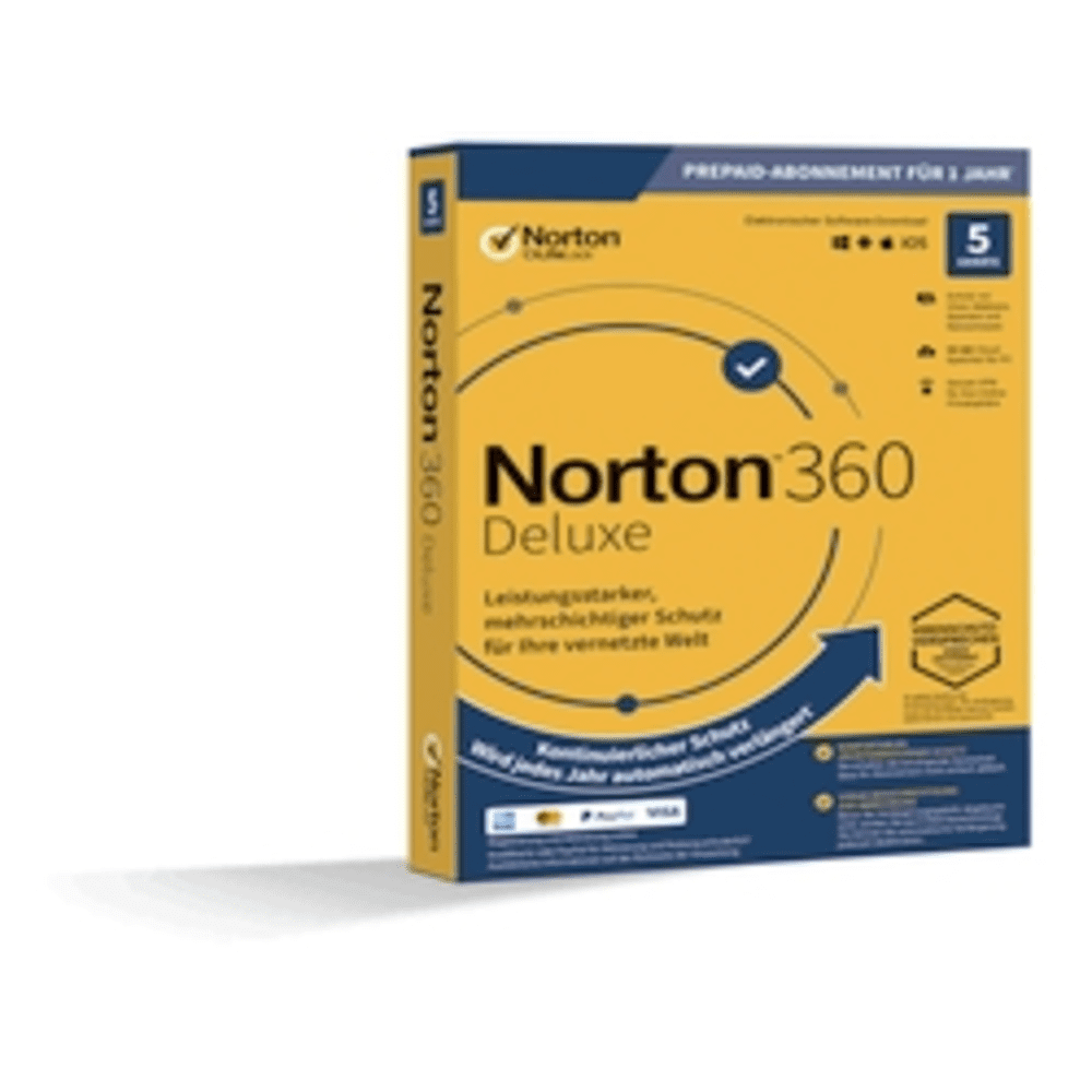 Symantec Norton 360 Deluxe - Box-Pack (1 Jahr) - 5 Peripheriegeräte, 50 ...